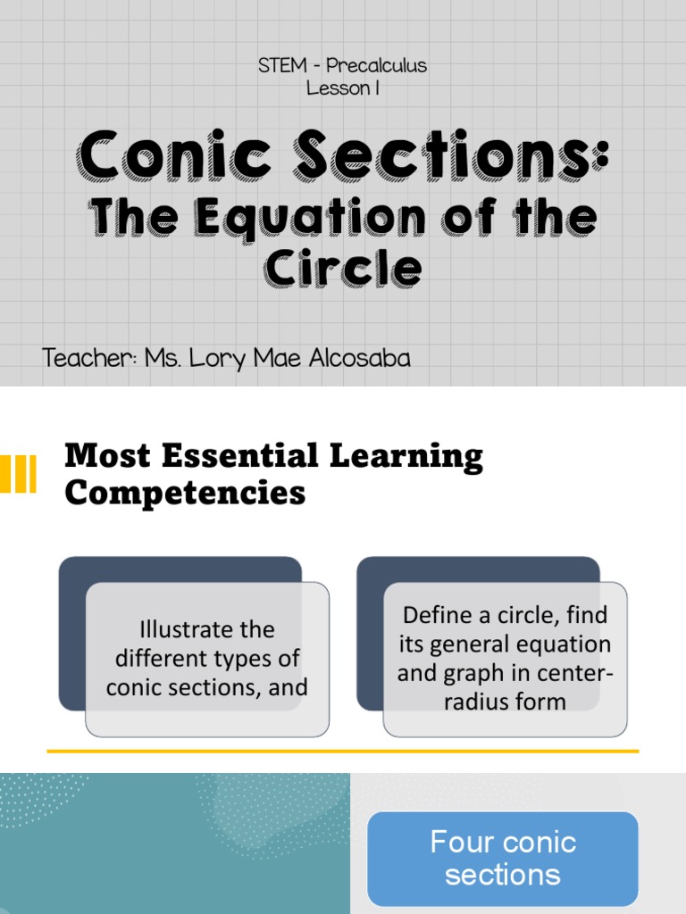 The Equation of A Circle | PDF | Mathematics | Analytic Geometry