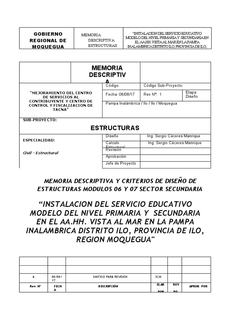 Memo Calculo Modulo 6 Y 7 | PDF | Hormigón | Fundación (Ingeniería)