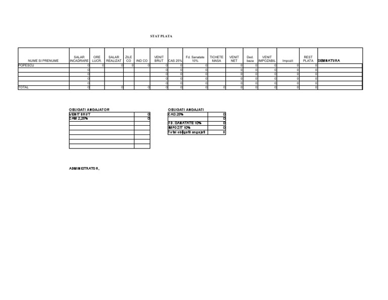 Stat Plata Cu Formule 2021 | PDF