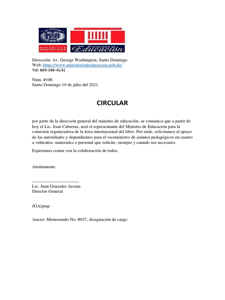 Oficio, Memorando, Circular | PDF | Política | Ciencias sociales