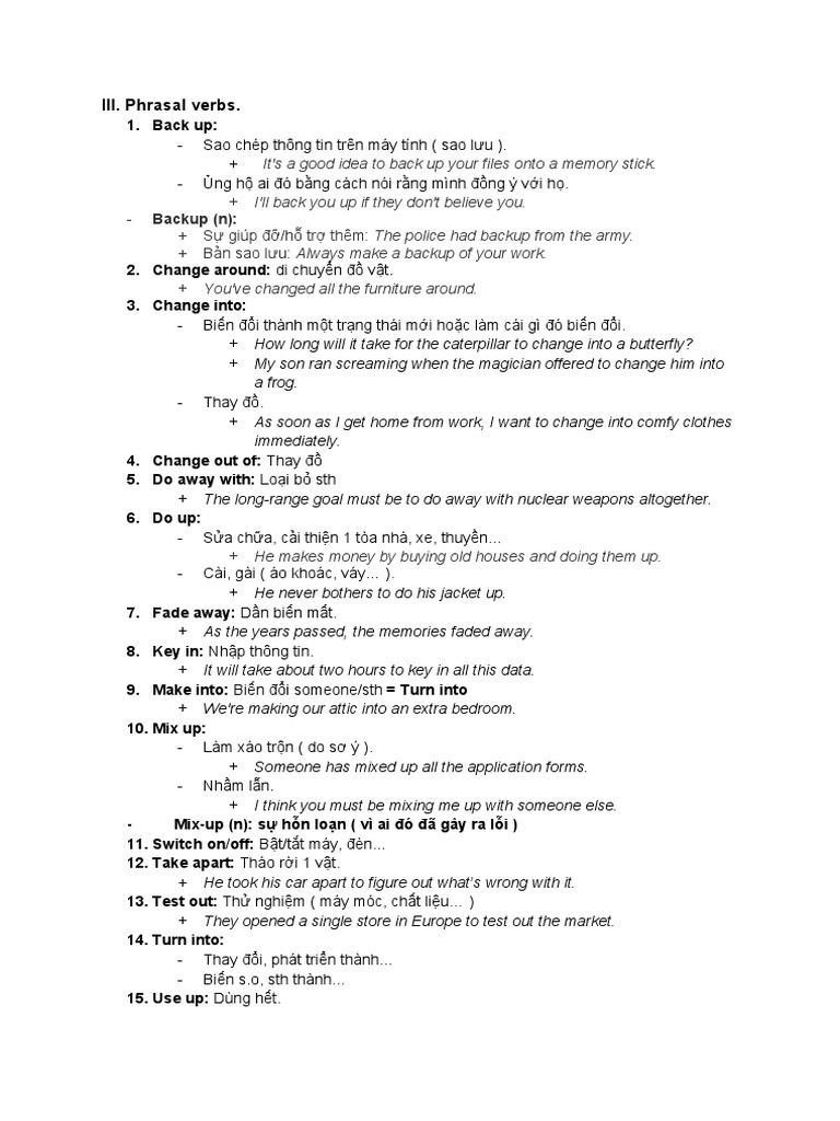Phrasal Verbs Unit 4 | PDF
