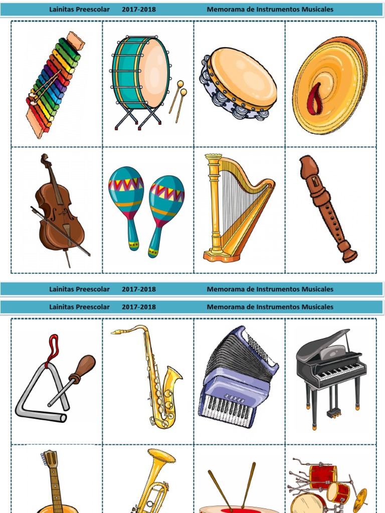 Memorama de Instrumentos Musicales | PDF