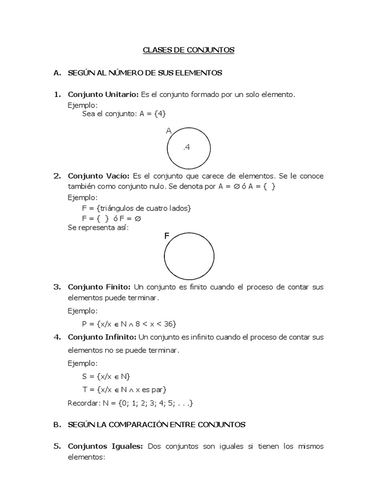 Ficha Clases de Conjuntos | PDF | Conjunto (Matemáticas) | Matemáticas
