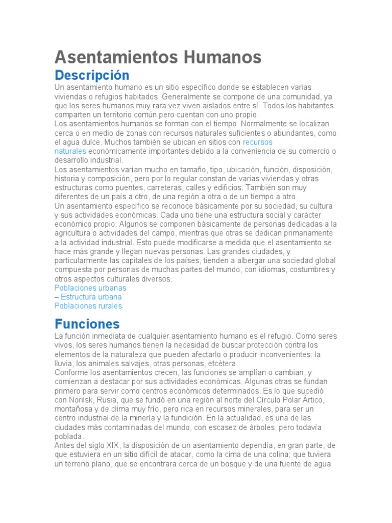 Asentamientos Humanos | PDF | Chabolas | Nómada