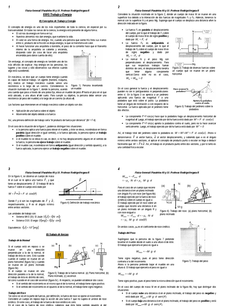 Trabajo y Energía en Física General | PDF | Fricción | Fuerza