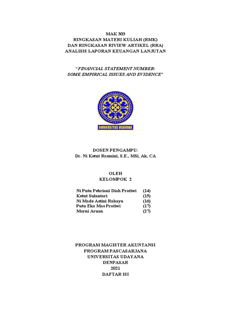 ALK - RMK 3 - RRA 2 - Kelompok 2 Final | PDF