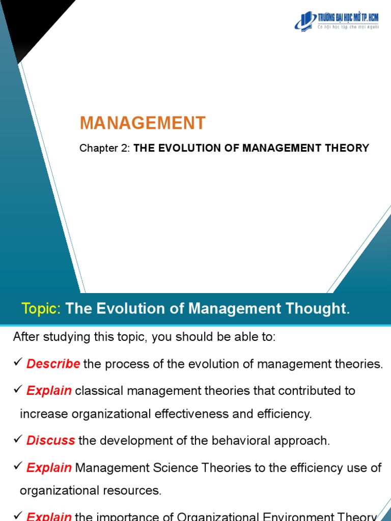 Evolution of Management Theories Explained | PDF | Organizational ...