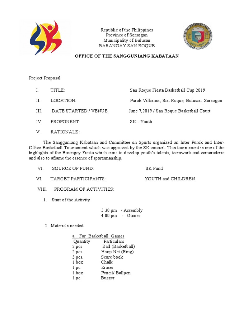 Basketball Tournament 2018 ACTIVITY PLAN | PDF | Conservation And ...