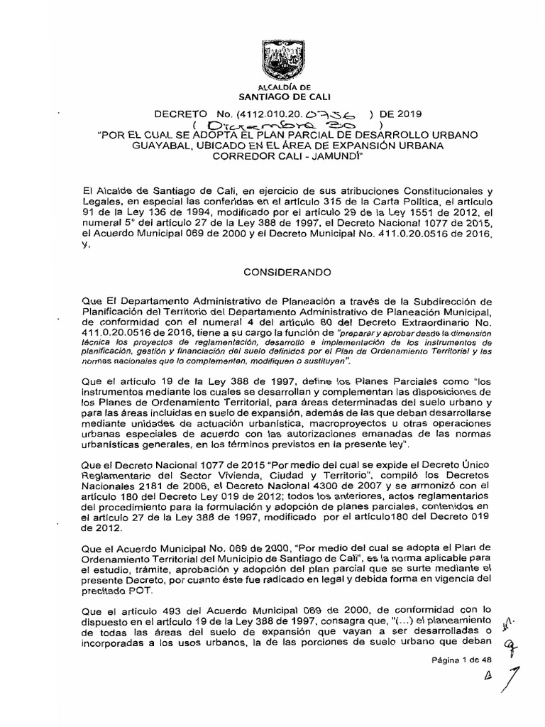 Decreto PP Hacienda El Guayabal | PDF