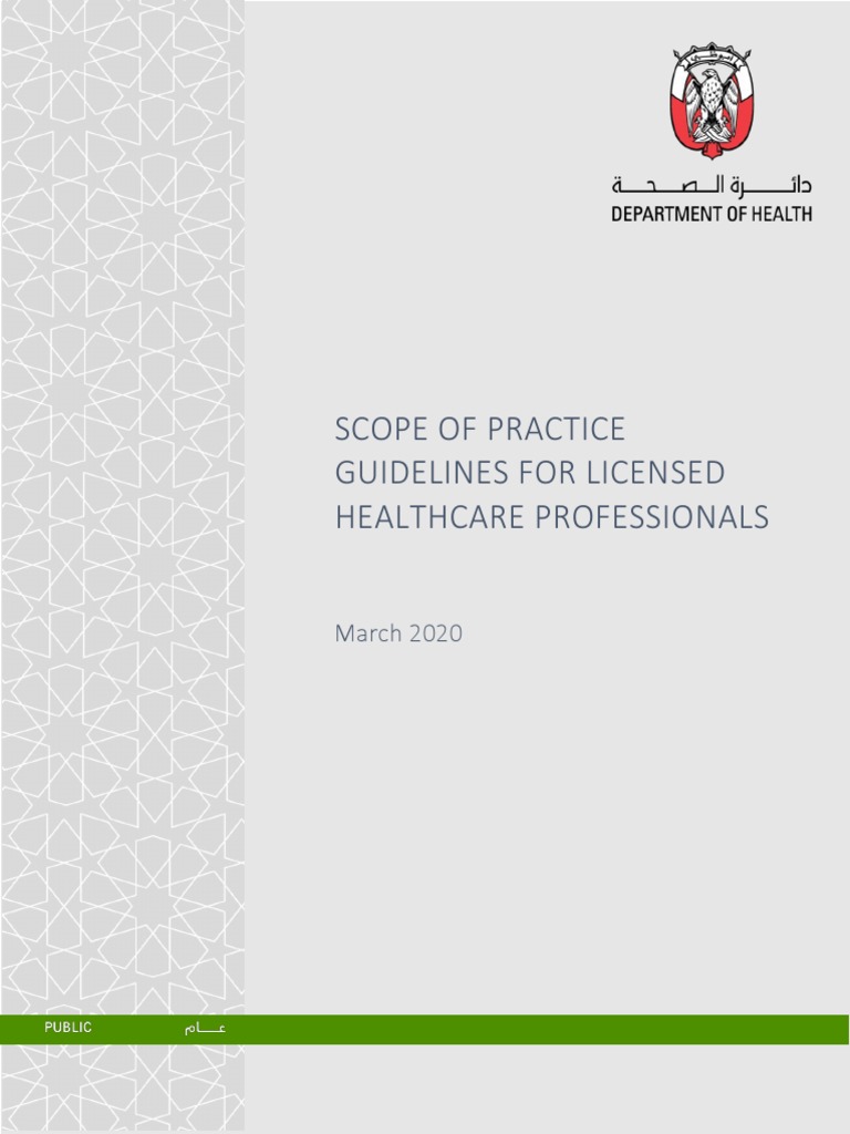 DOH Scope of Practice Guidelines For Licensed Healthcare Professionals ...