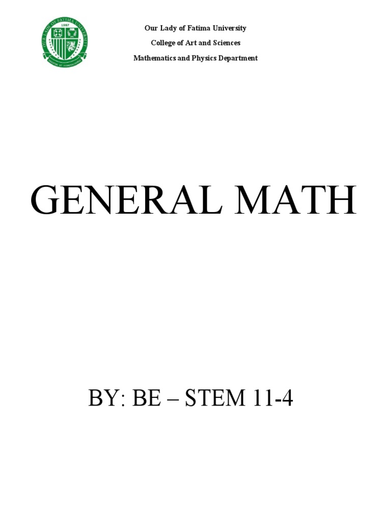 General Mathematics | PDF | Function (Mathematics) | Interest
