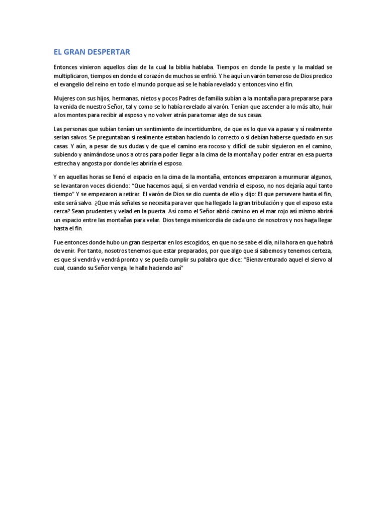 El Gran Despertar | PDF