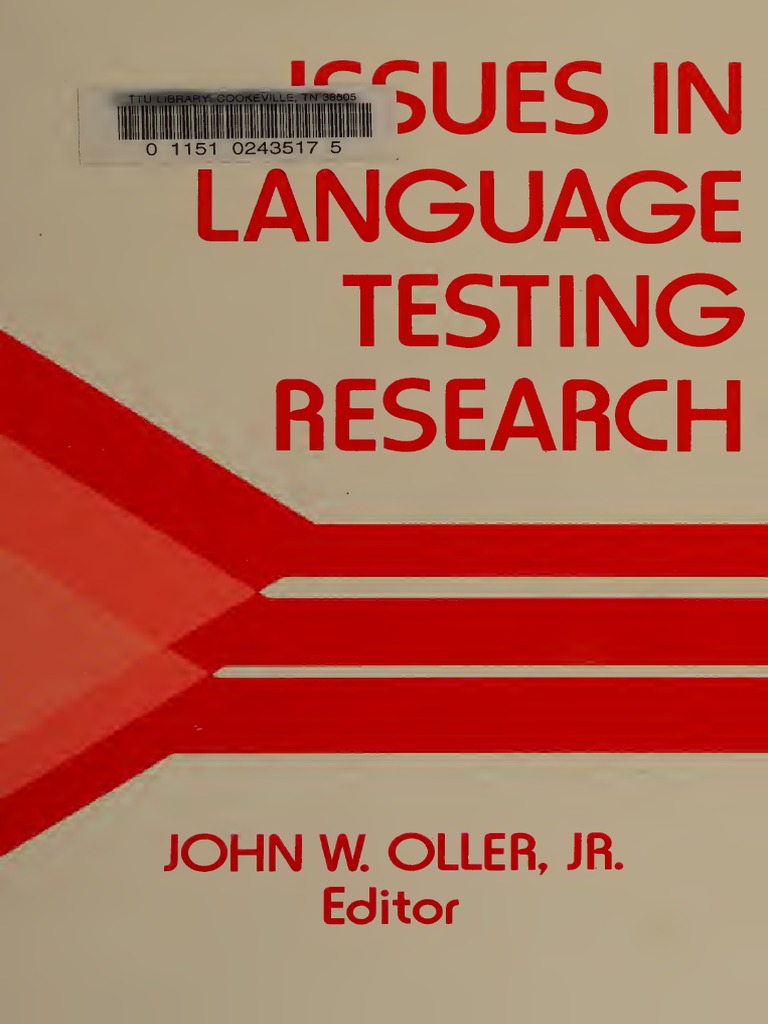 Issues in Language Testing Research | PDF | Theory | Factor Analysis