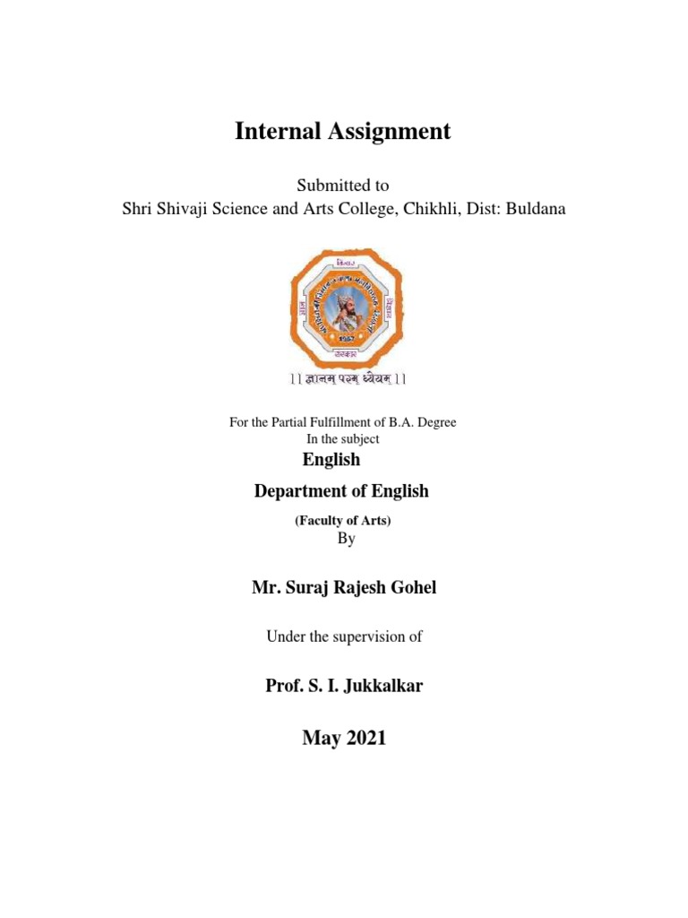 English Assignment Suraj Rajesh Gohel | PDF