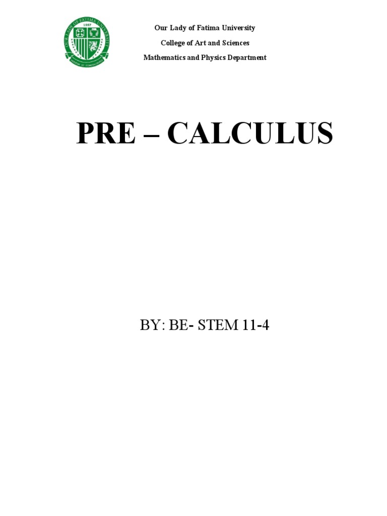 Pre - Calculus: BY: BE-STEM 11-4 | PDF | Trigonometric Functions ...