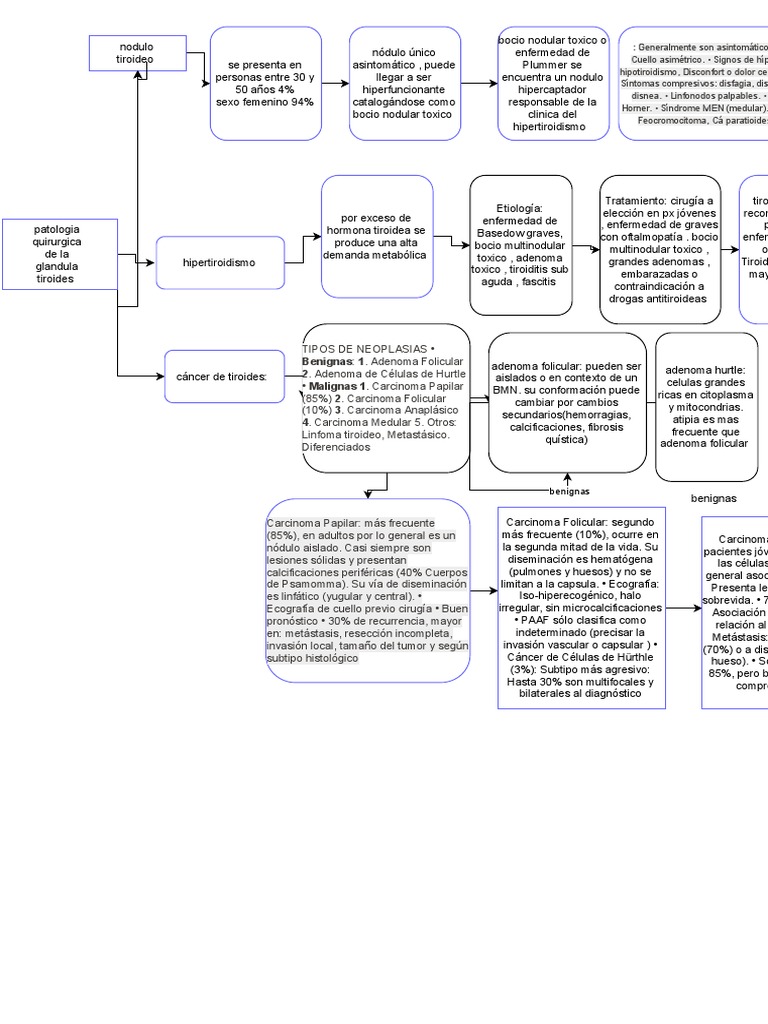 Mapa Comceptual Cirugia II Hito 3 | PDF | Hipertiroidismo ...