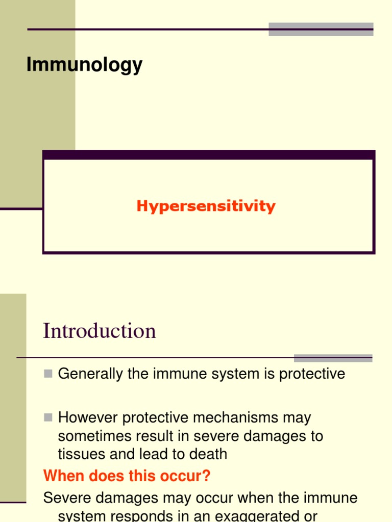 Understanding Hypersensitivity Types | PDF | Immune System | Allergy