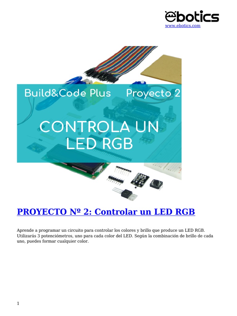 Controla un LED RGB fácilmente | PDF | Diodo emisor de luz | Modelo de ...