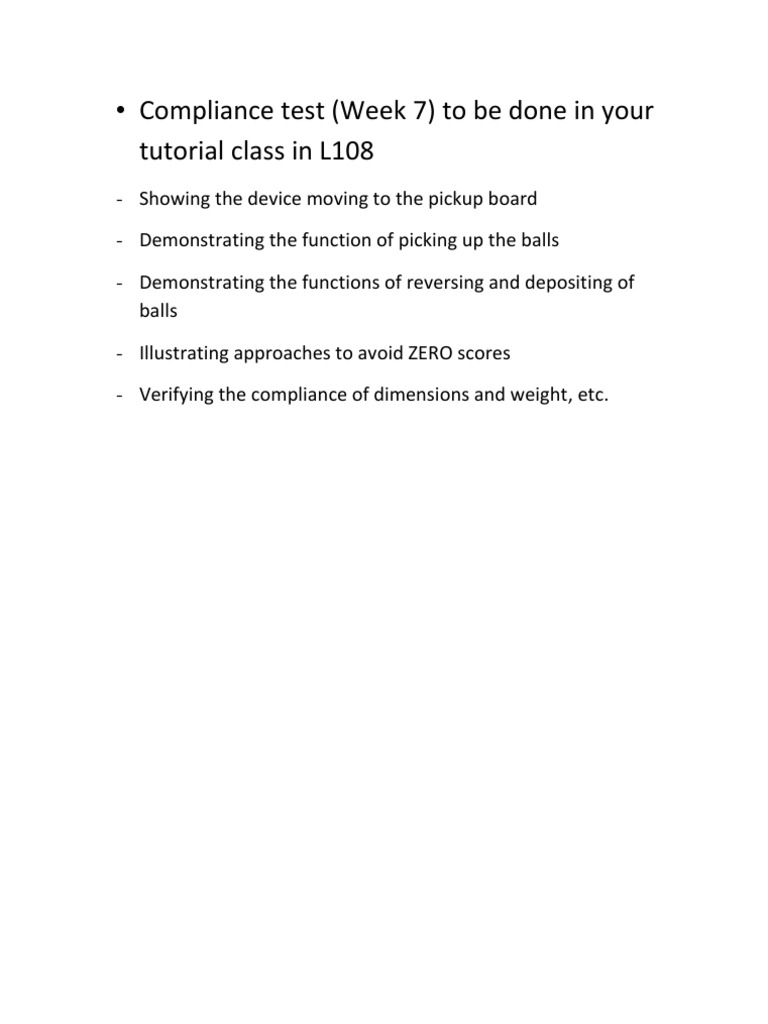 Week 7 Compliance Test Overview | PDF