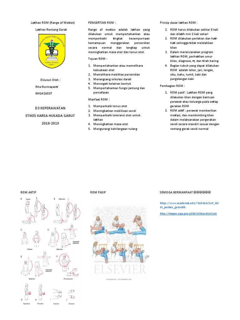 Leaflet Sap Latihan Rom | PDF