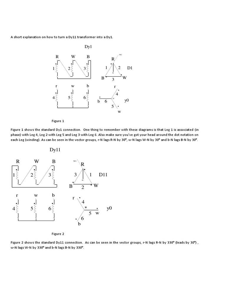 Converting Dy11 to Dy1 Transformer | PDF | Geometry | Linear Algebra