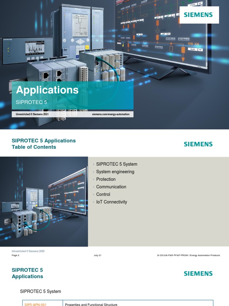 SIPROTEC 5 - Applications Overview | PDF | Electrical Engineering ...