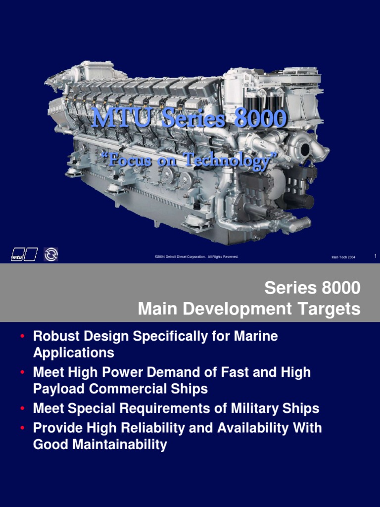 MTU Series 8000: "Focus On Technology" | PDF | Diesel Engine | Fuel ...