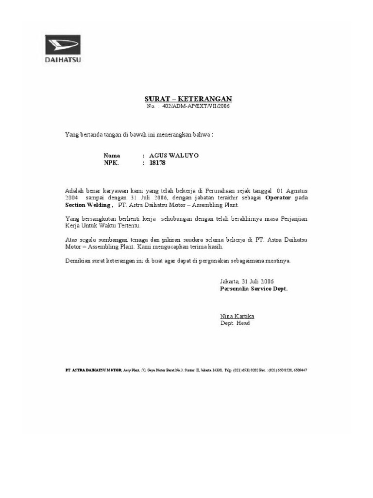 Paklaring PT SPM | PDF