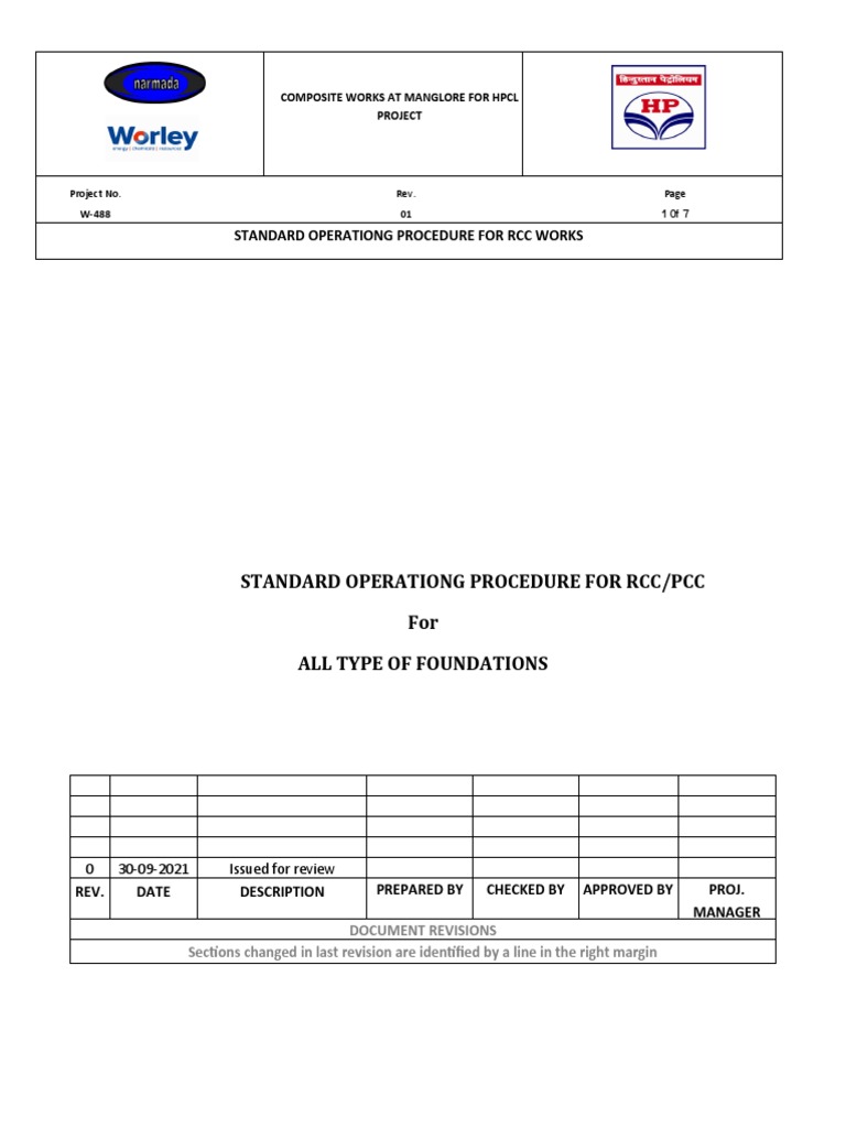 Procedure For RCC Works | PDF | Concrete | Construction Aggregate