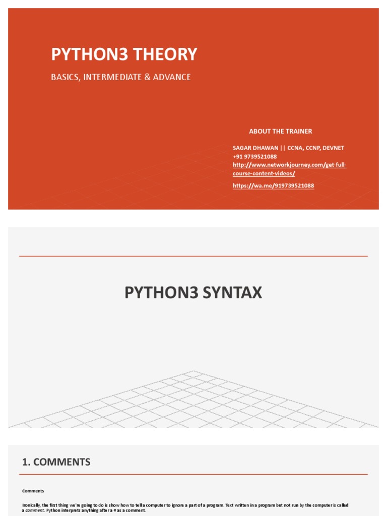 Python3 Theory | Download Free PDF | Control Flow | Data Type