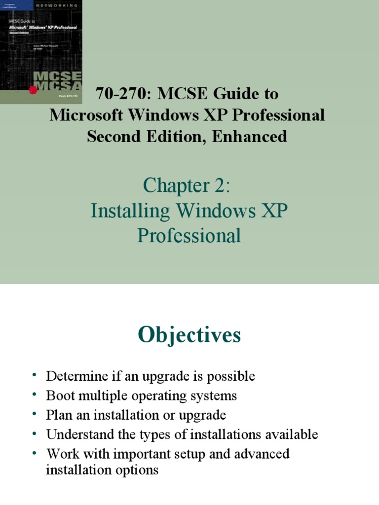 70-270: MCSE Guide To Microsoft Windows XP Professional Second Edition, Enhanced | PDF ...