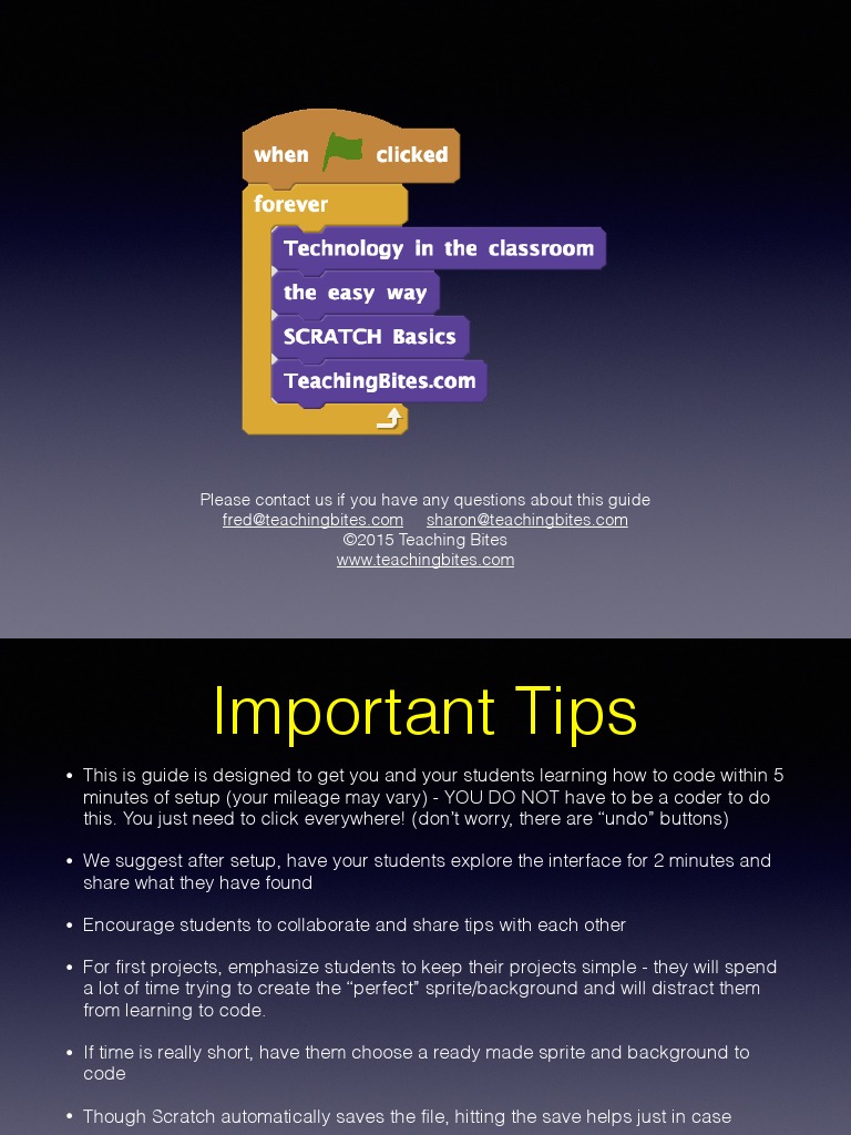 Teach Your Students To Code Quickly With Scratch Programming Basics | PDF | Scratch (Programming ...