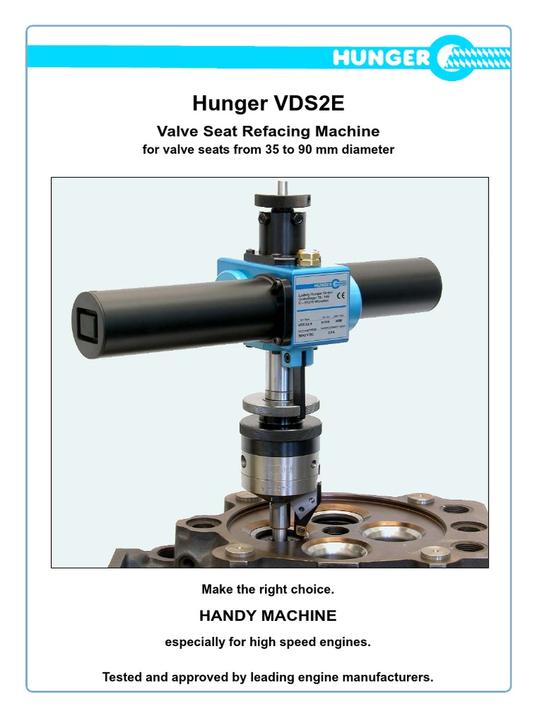 Hunger VDS2E: Valve Seat Refacing Machine | Download Free PDF ...