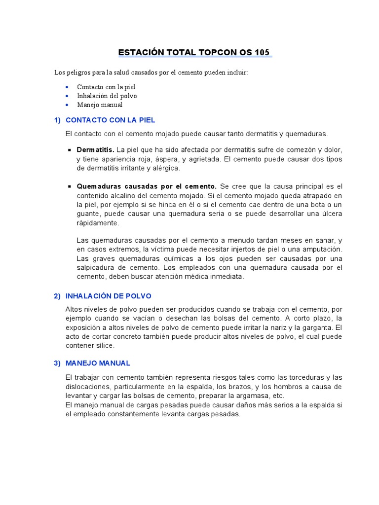 Estacion Total Topcon Os 105 | PDF