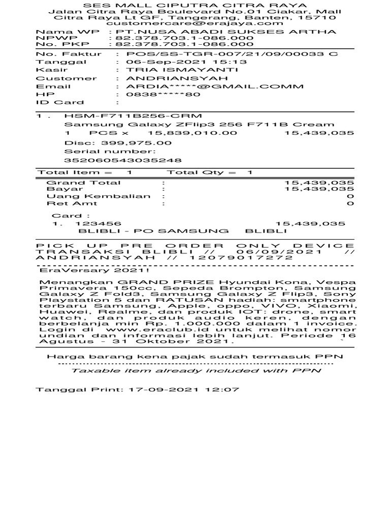 Contoh Invoice | PDF