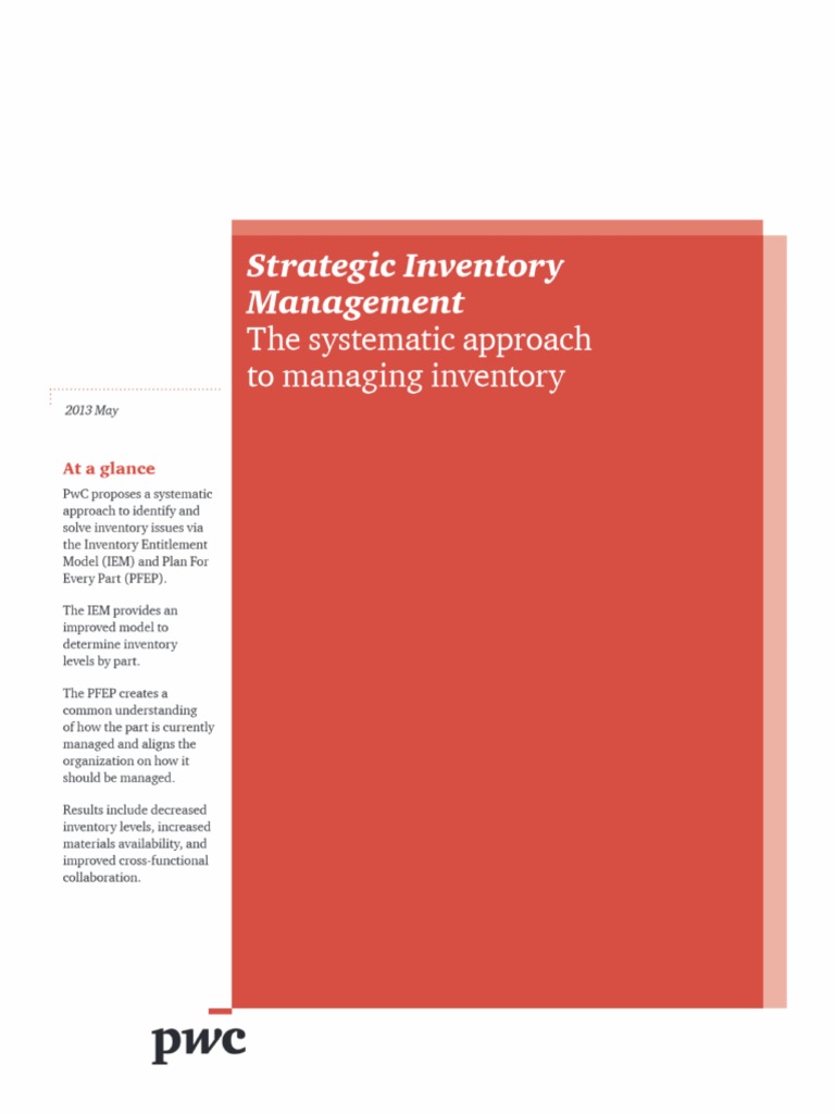 Strategic Inventory Management | PDF