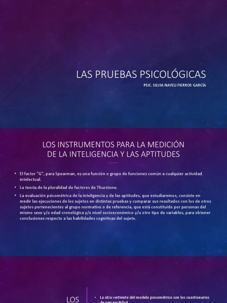 Las Pruebas Psicológicas | PDF | Inteligencia | Psicometría