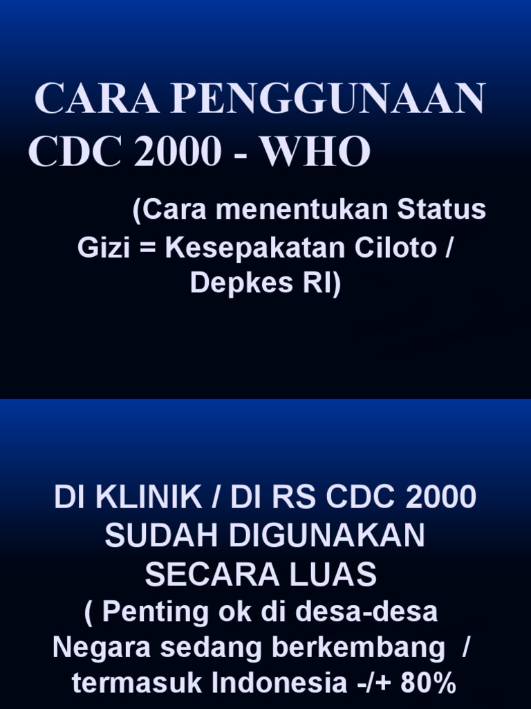 Cara Menggunakan Kurva CDC 2000 | PDF