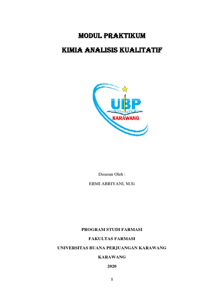Penuntun Praktikum Kimia Analitik Kualitatif | PDF