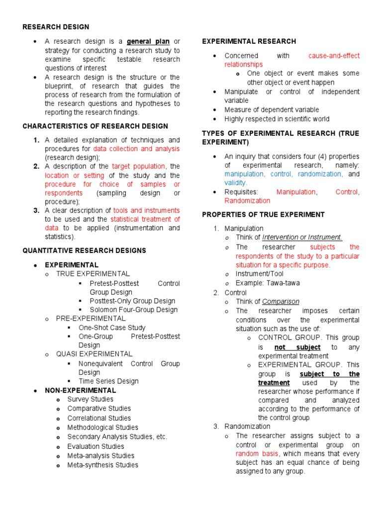 Research Design | PDF | Sampling (Statistics) | Correlation And Dependence
