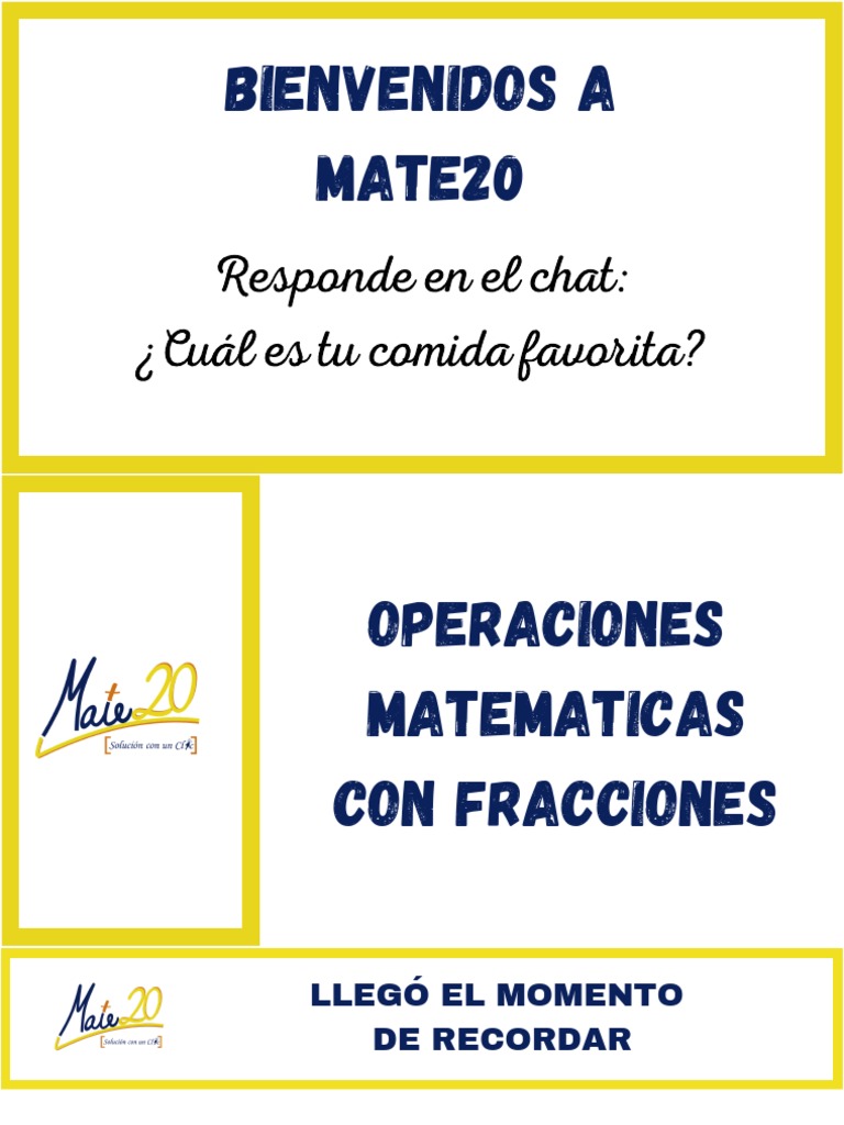 4 Operaciones Basicas de Las Matematicas | PDF