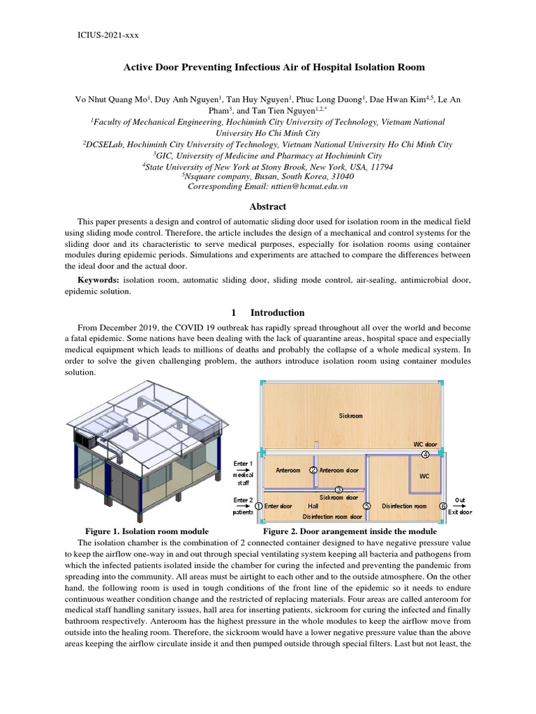 Automatic Sliding Doors for Hospital Isolation Rooms | PDF | Friction ...
