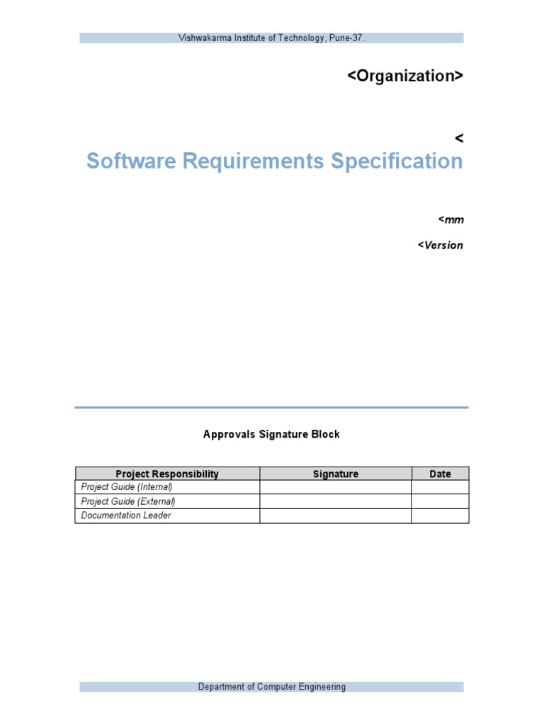 Software Requirements Specification | PDF | Specification (Technical ...