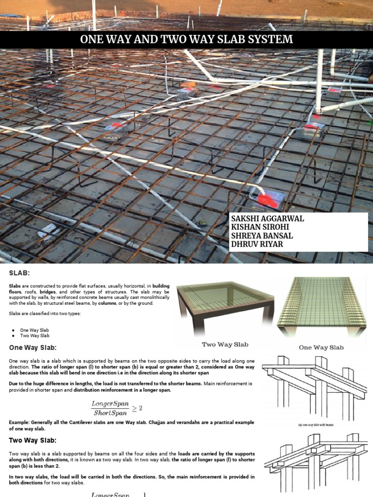 One Way vs Two Way Slab Overview | PDF | Beam (Structure) | Materials