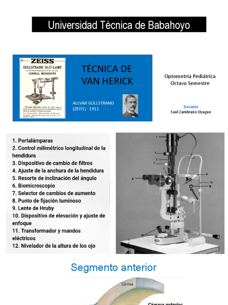 Técnica de Van Herick en Optometría | PDF