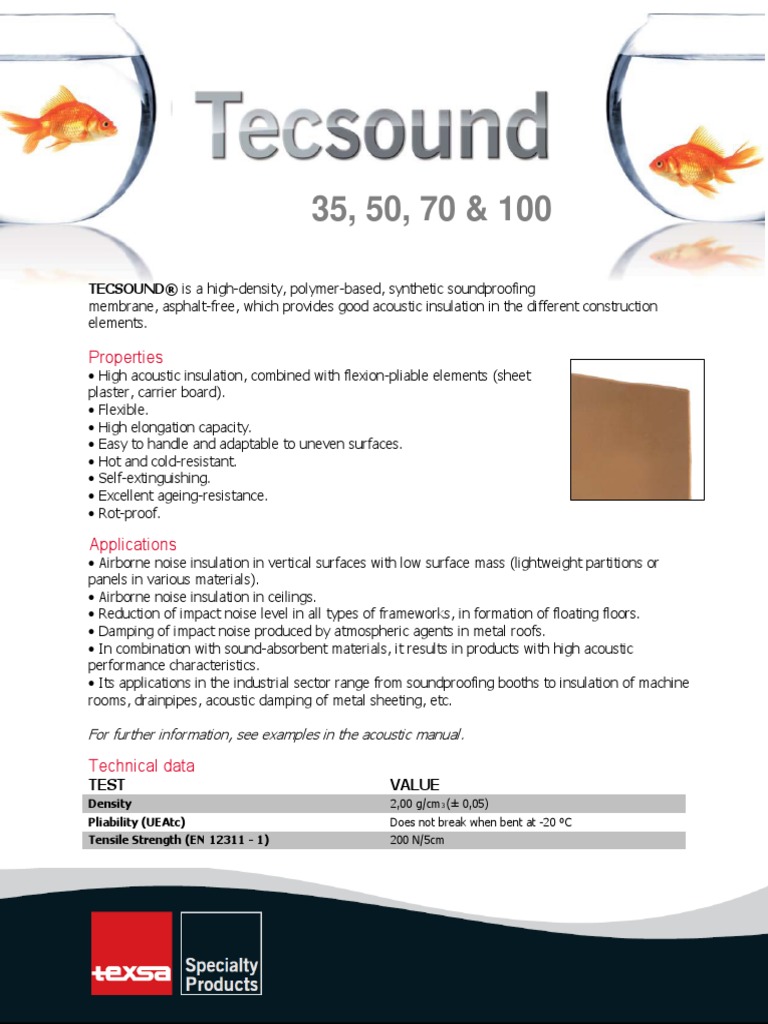 Tecsound | PDF | Adhesive | Membrane