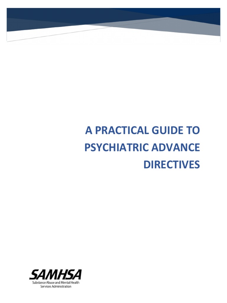 A Practical Guide To Psychiatric Advance Directives | PDF | Psychiatry ...