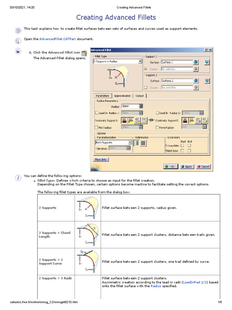 Creating Advanced Fillets | PDF | Curve | Spline (Mathematics)