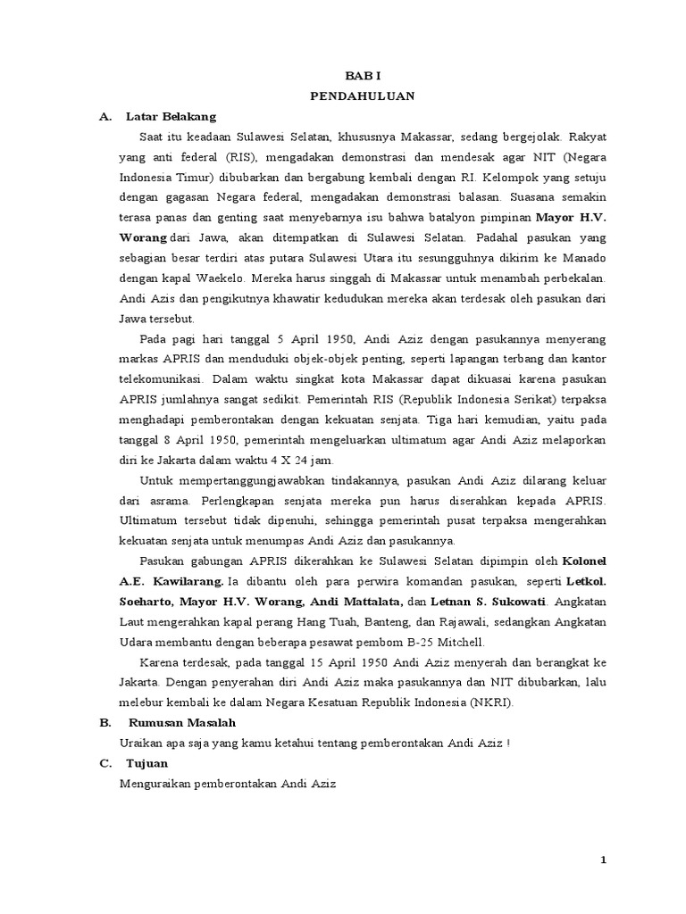Pemberontakan Andi Aziz | PDF