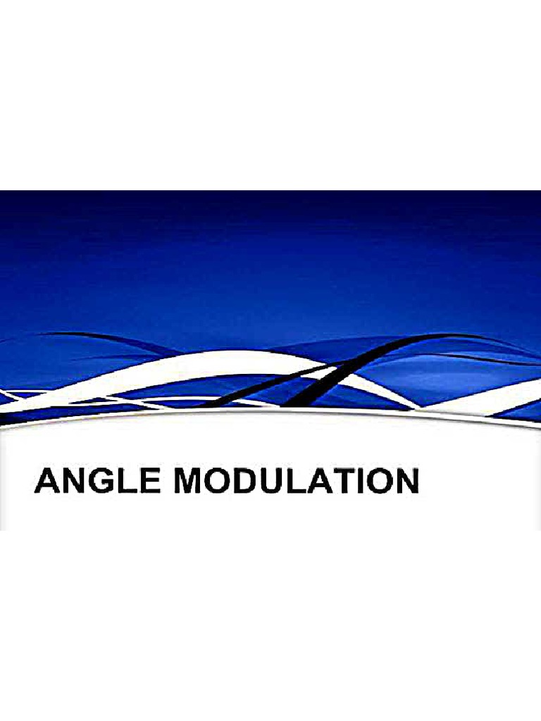 Chapter 4 (B) Angle Modulation | PDF